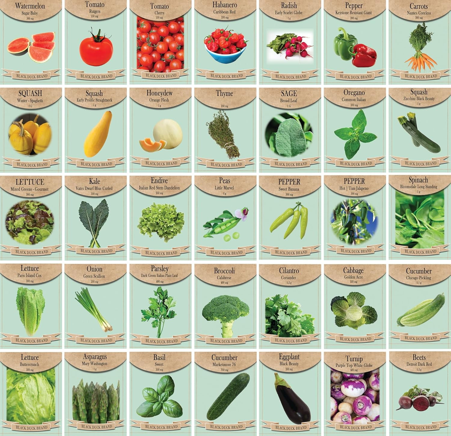 Black Duck Brand Liberty Garden Plant Seeds (35 Pack) - Walmart.com