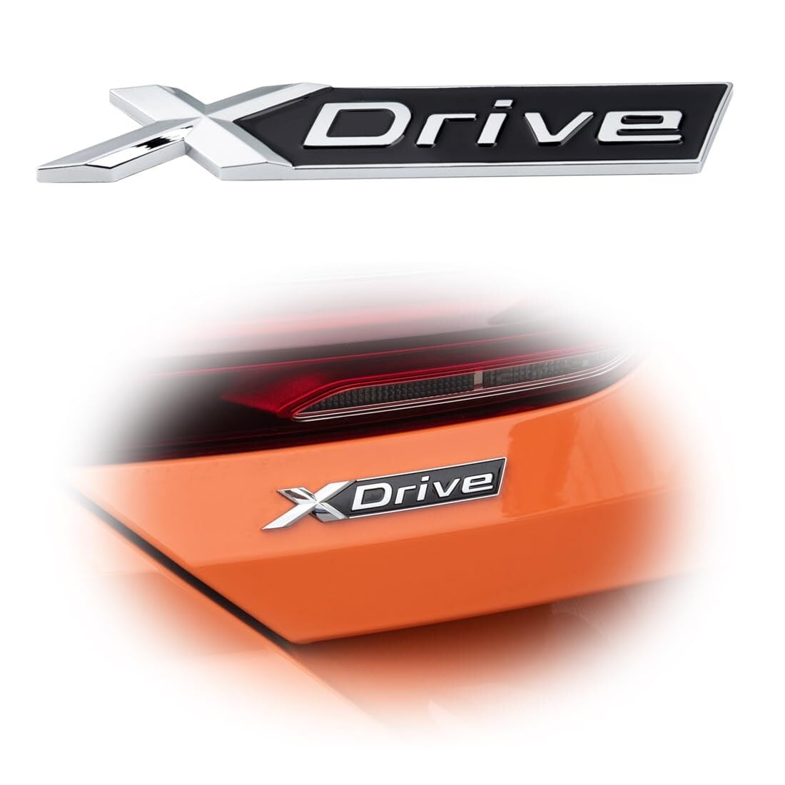 Set of 3D Emblem Grille Badge, ABS X-Drive Rear Emblem Badge Sticker ...