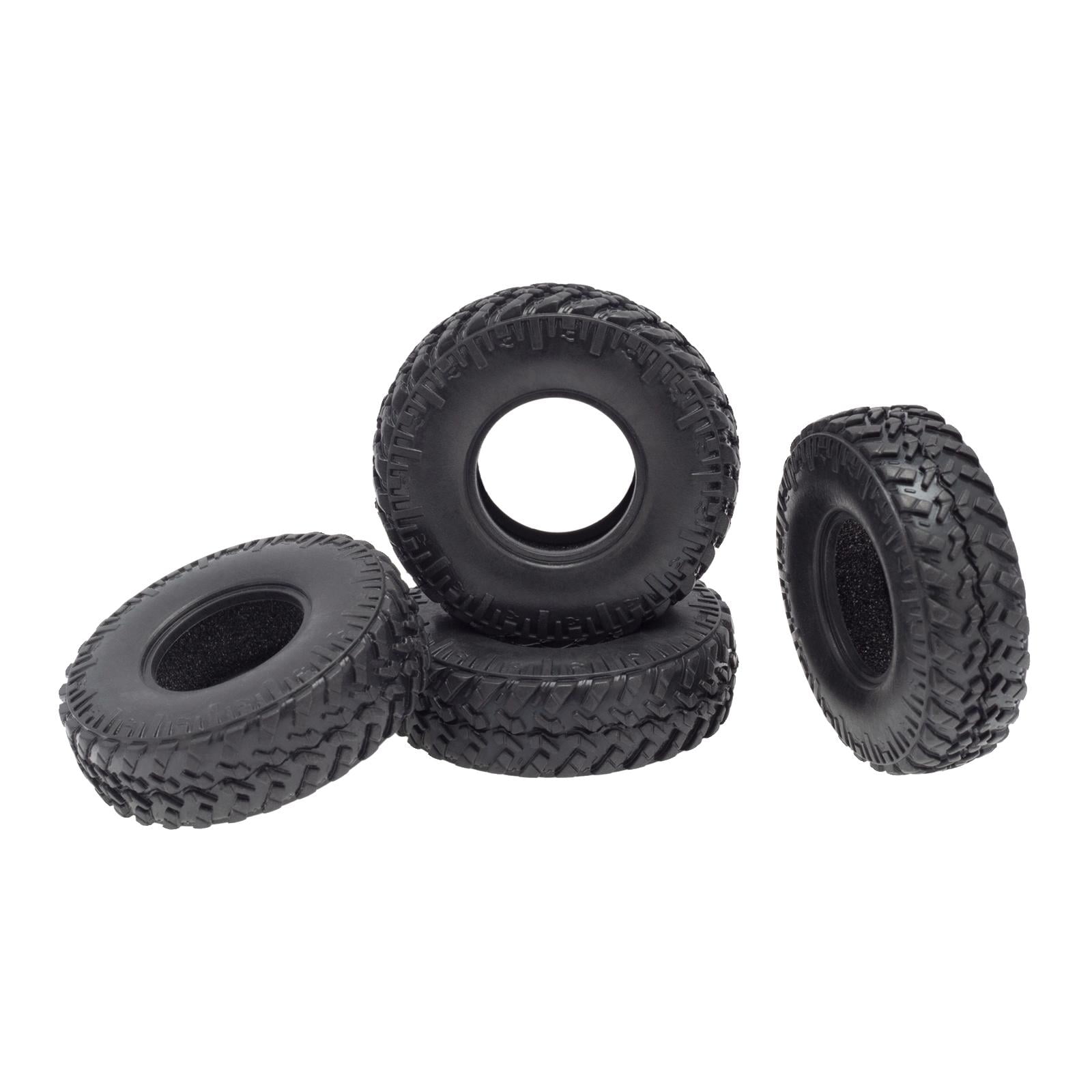 Set of 4 1.0 "Rubber Tires for RC Axial SCX24 90081 1/24 Crawler Pts - B B - Walmart.com
