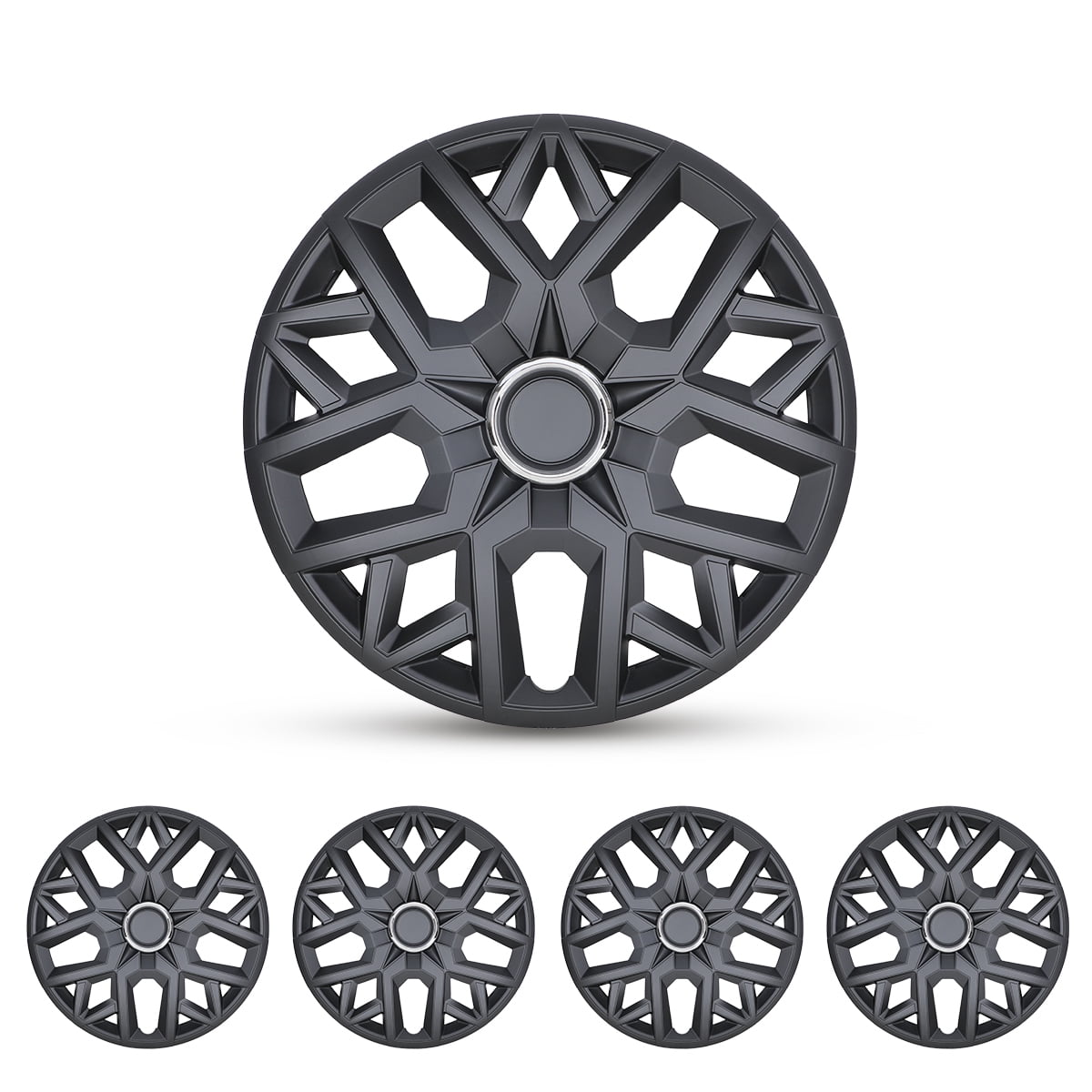 (Set of 4)14" Universal Hubcap Fit for Steel Wheel Rims Cover,Snap on ...