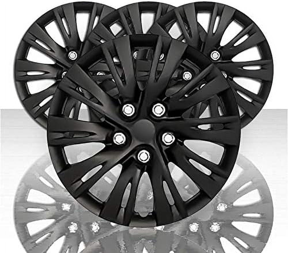 Set of 4 15" 10 Split Spoke Wheel Covers - Gloss Black - Walmart.com