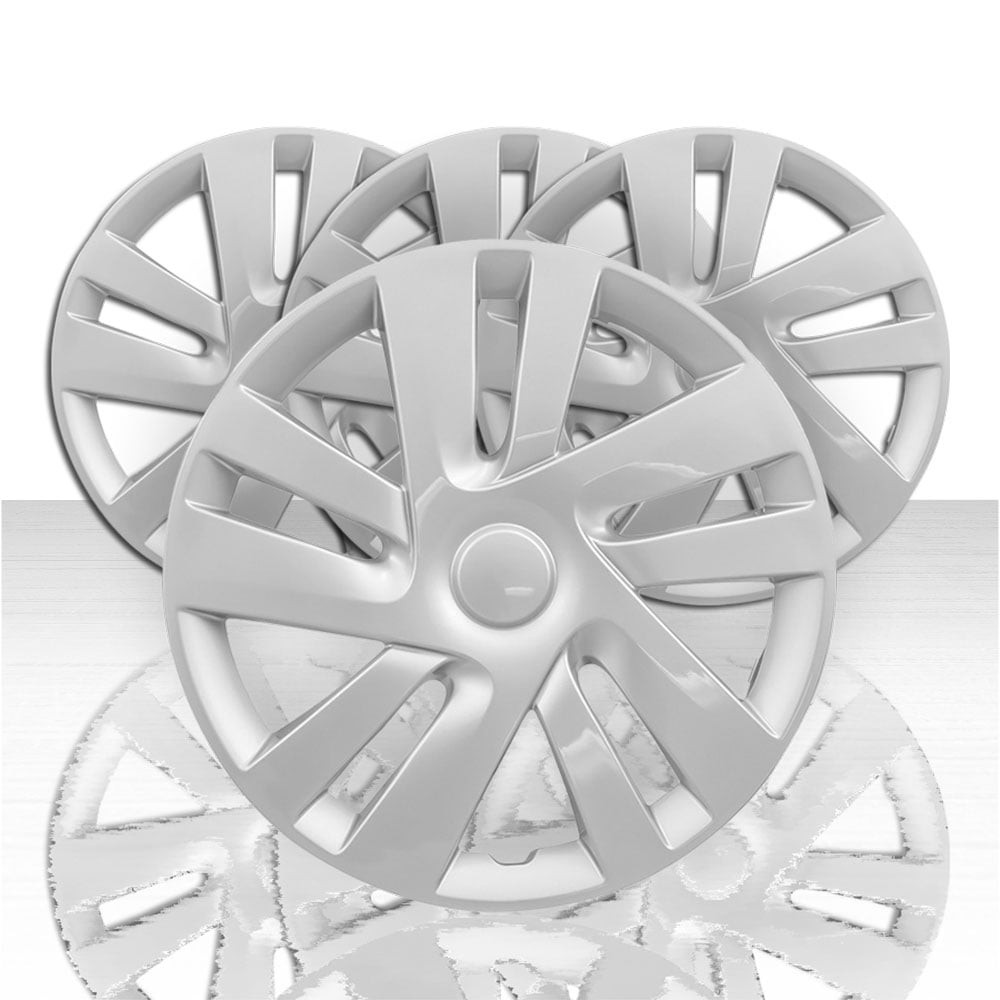 Set of 4 15" 10 Spoke Front and Rear Wheel Covers - Silver - Walmart.com