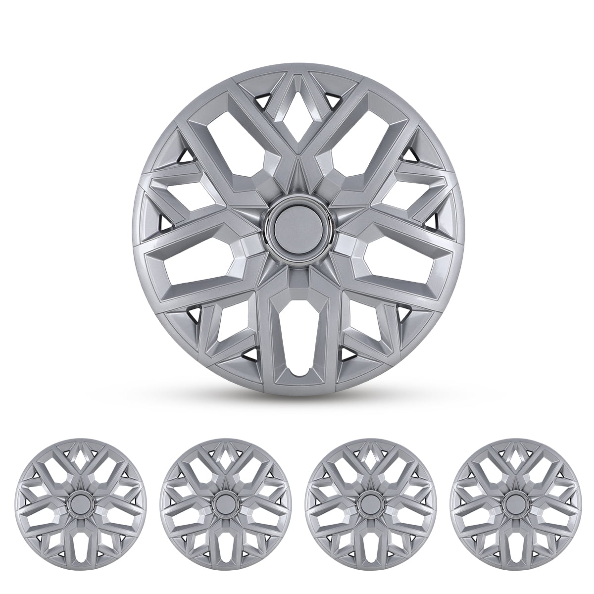 (Set of 4)15" Universal Hubcap Fit for Steel Wheel Rims Cover,Snap on ...