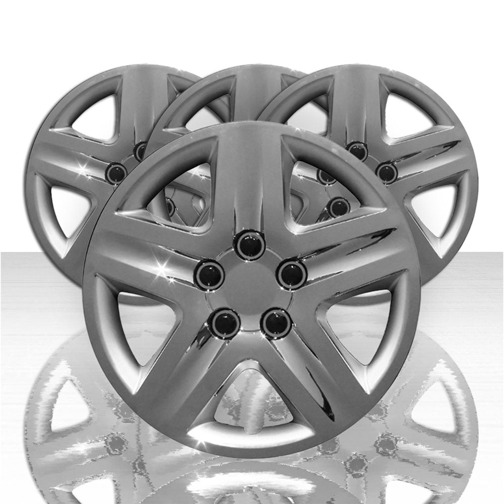 Set of 4 17" 5 Spoke Front and Rear Wheel Covers - Chrome - Walmart.com