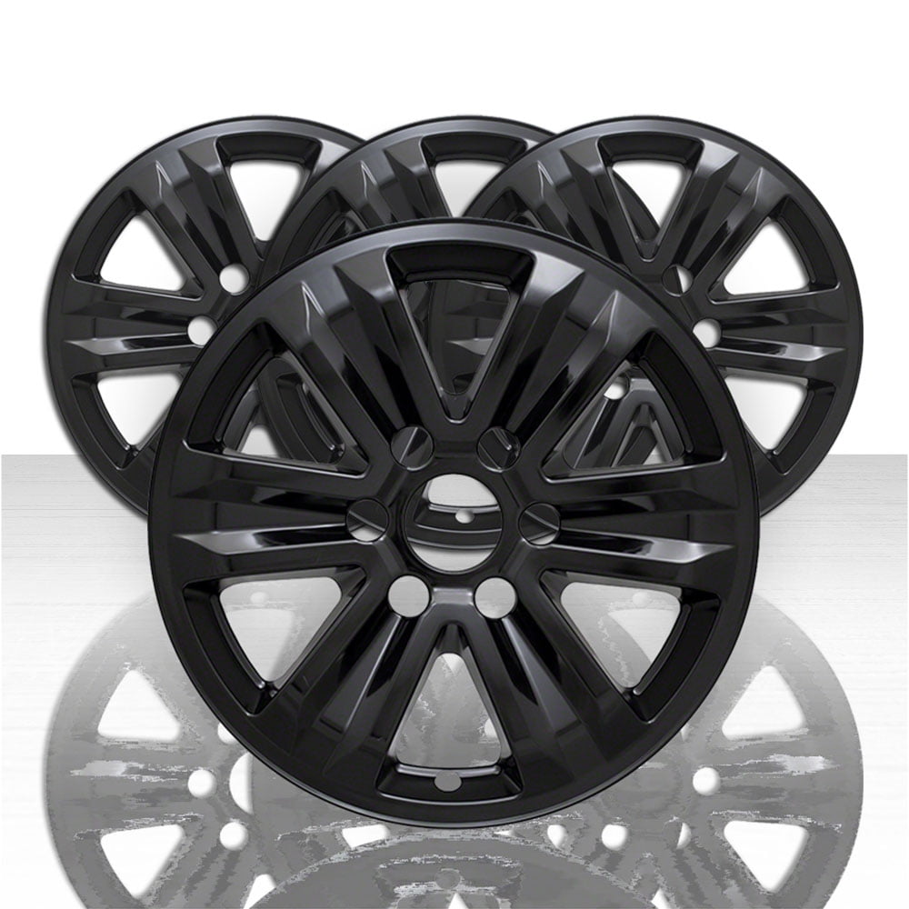 Set of 4 17' 6 Spoke Wheel Skins for 2015-2020 Ford F-150 - Gloss Black ...