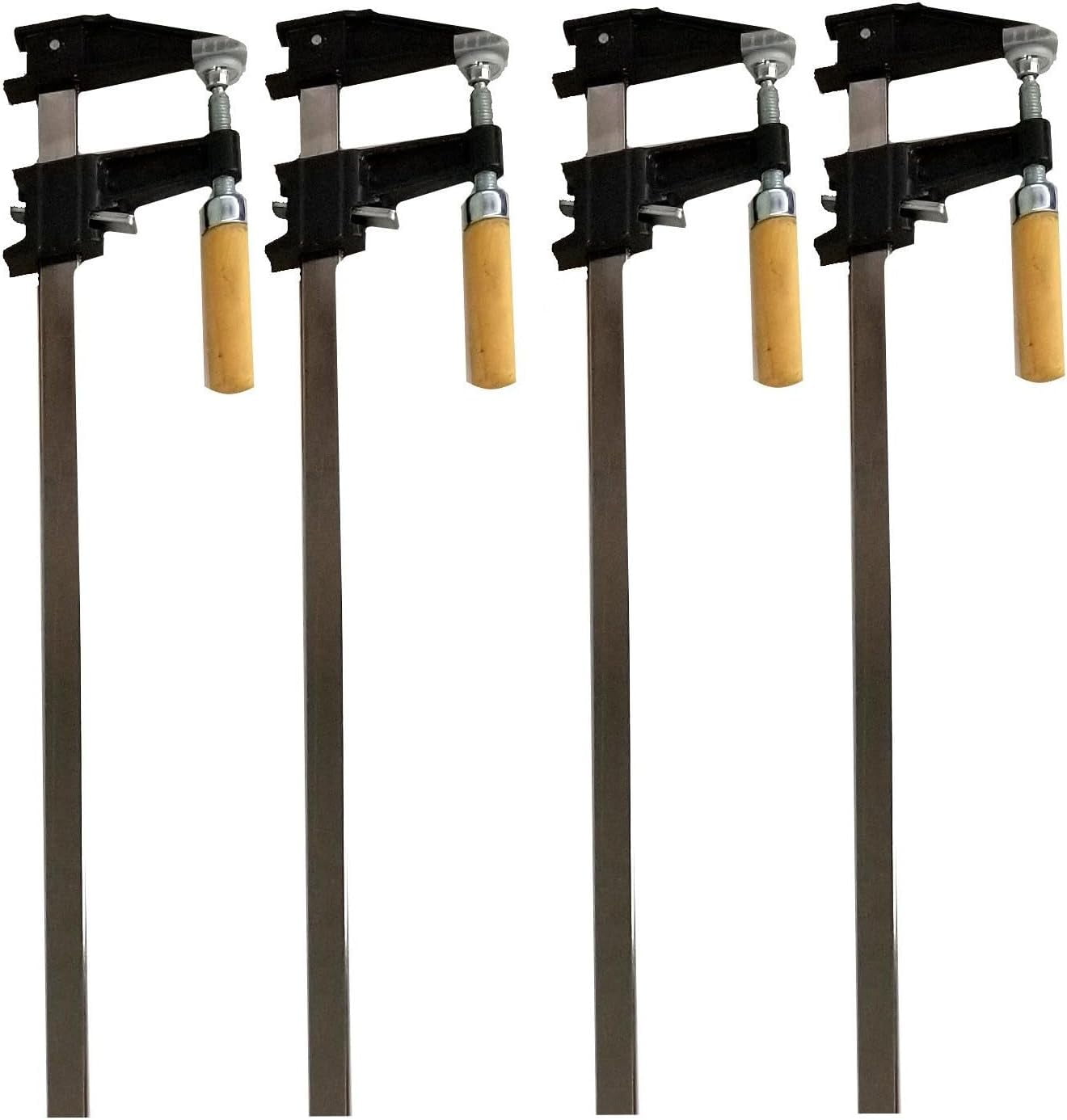 Set of 4-18" Steel Bar Clamp with Metal Ratcheting System and Quick ...