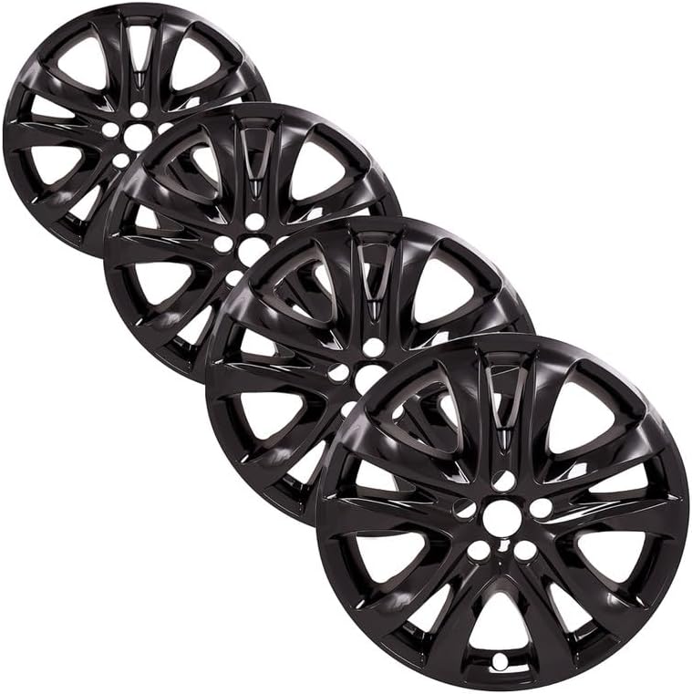 Set of 4 19 inch Gloss Black ABS Wheel Skins Compatible with 2014-2017 ...
