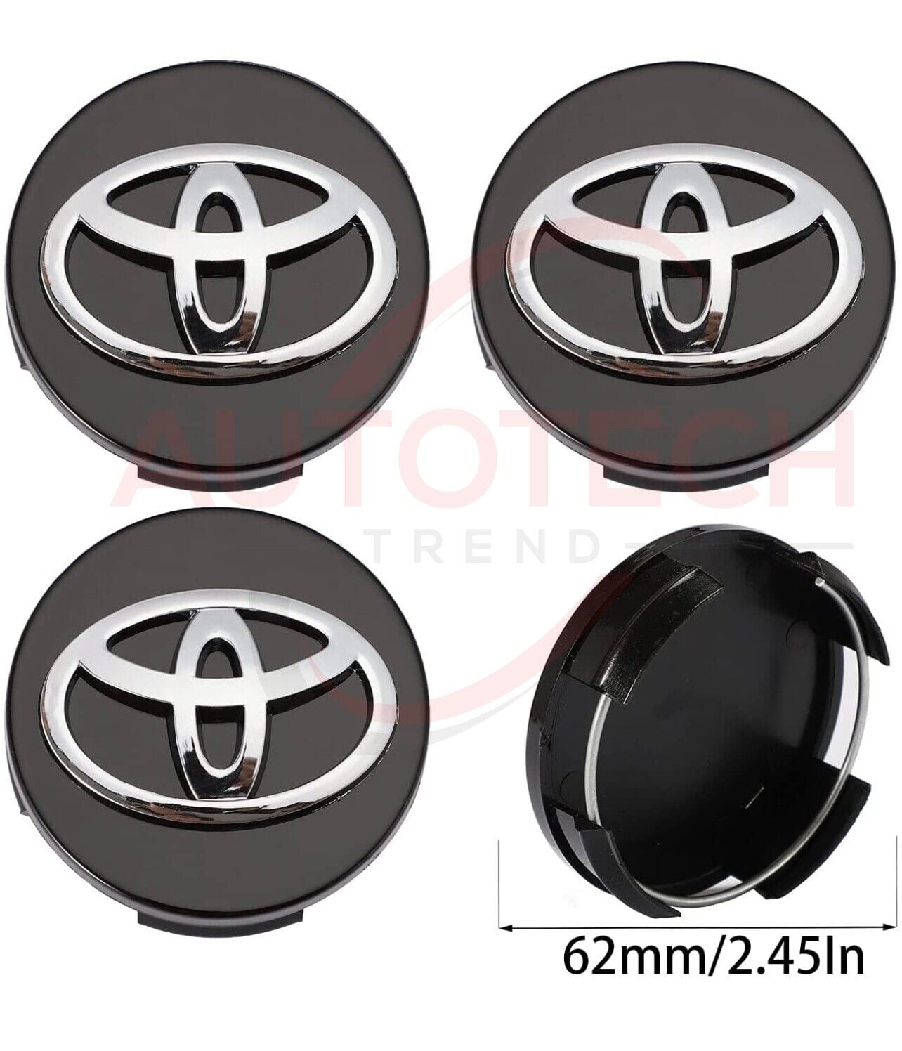 Jdmotive 2.5 Wheel Hubcap Black fits Most Current TOYOTA 4 Pack Walmart