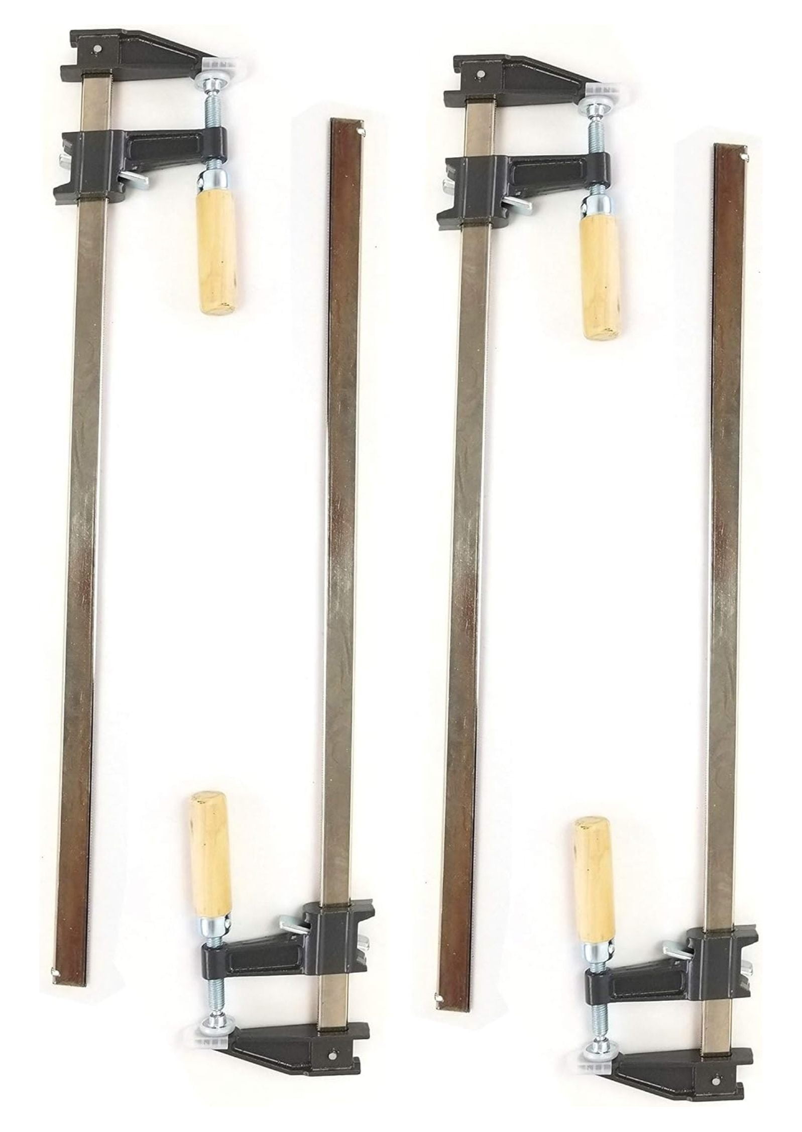 Set of 4-24" Steel Bar Clamp with Metal Ratcheting System and Quick ...