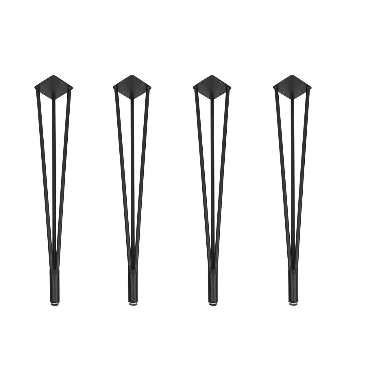 Set of 4 - 28-3/8 inch 3 Rods Hairpin Table legs, Heavy Duty Solid ...