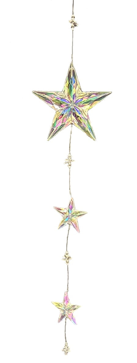 Set of 4 3 Multi Color Hanging Stars Decoration - Walmart.com