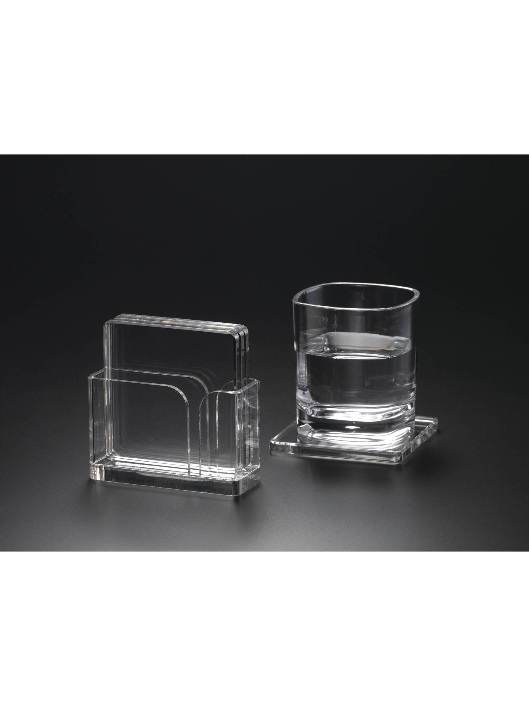 Set of 4 4" Square Cassie Marble and Acadia Wood Coasters - Walmart.com