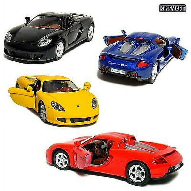 Set of 4: 5" Kinsmart Porsche Carrera GT Diecast Model Toy 1:36 ...
