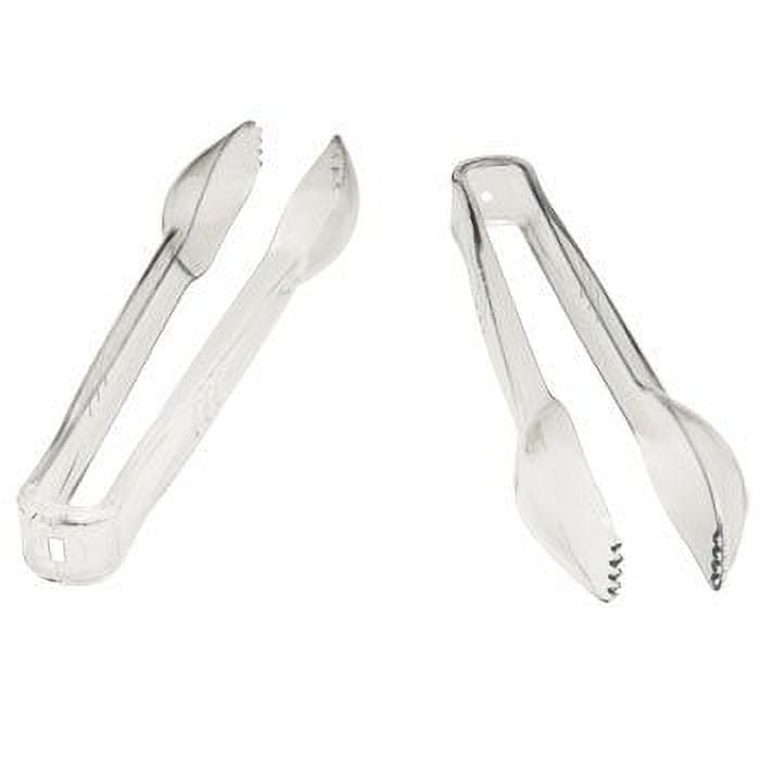 Set of 4 - 6 1/2" Clear Plastic Tongs - Walmart.com