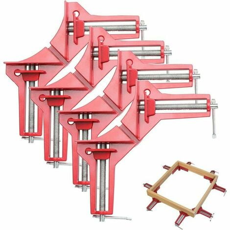 Set of 4 90 Degree Right Angle Clamps, Adjustable Wood Corner Clamps ...
