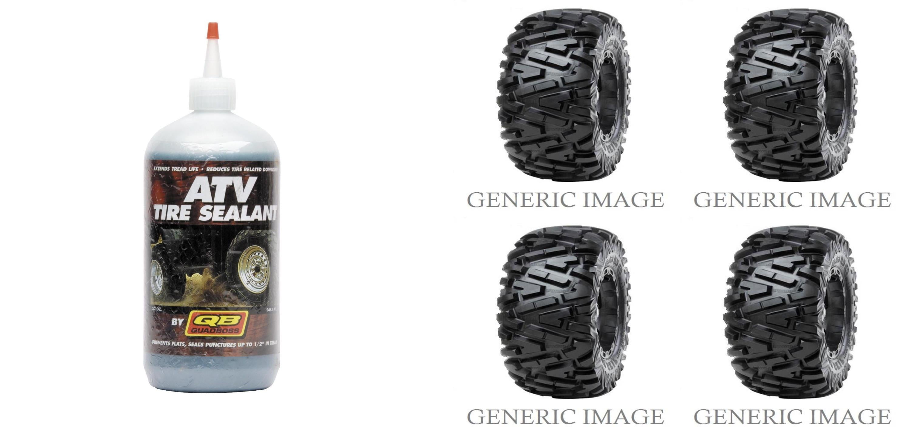 Set of 4 ATV DURO Tires (Power Grip DI2025 Radial 26x9R-14 Front ...
