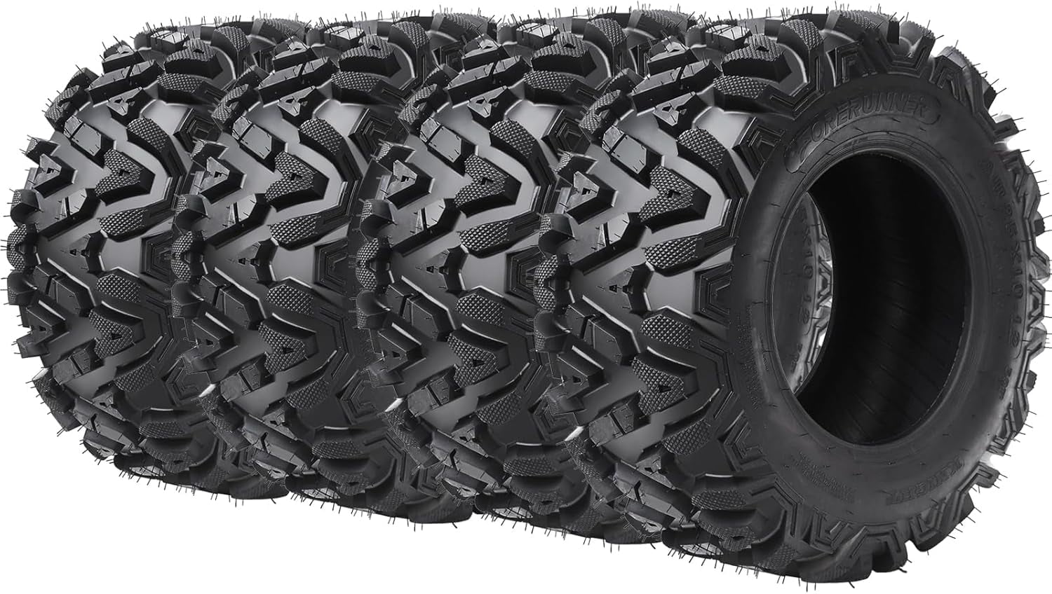 Set of 4 ATV UTV all-terrain Tires 24x8x12 6PR and 24x9x11 6PR (AT29x9 ...