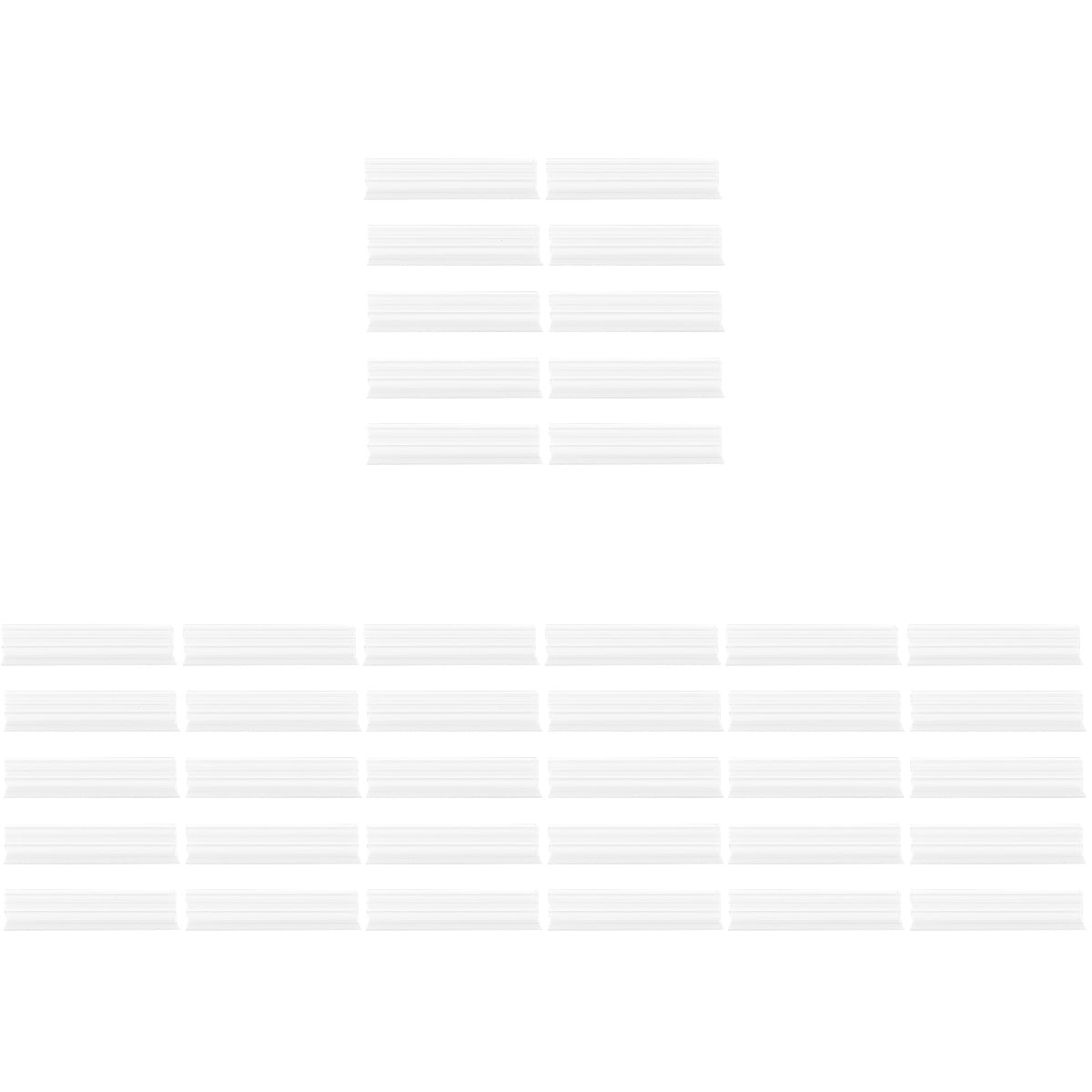 Set of 4 Ad Folder Bin Labels Clip on Shelf Holder Display Stands ...