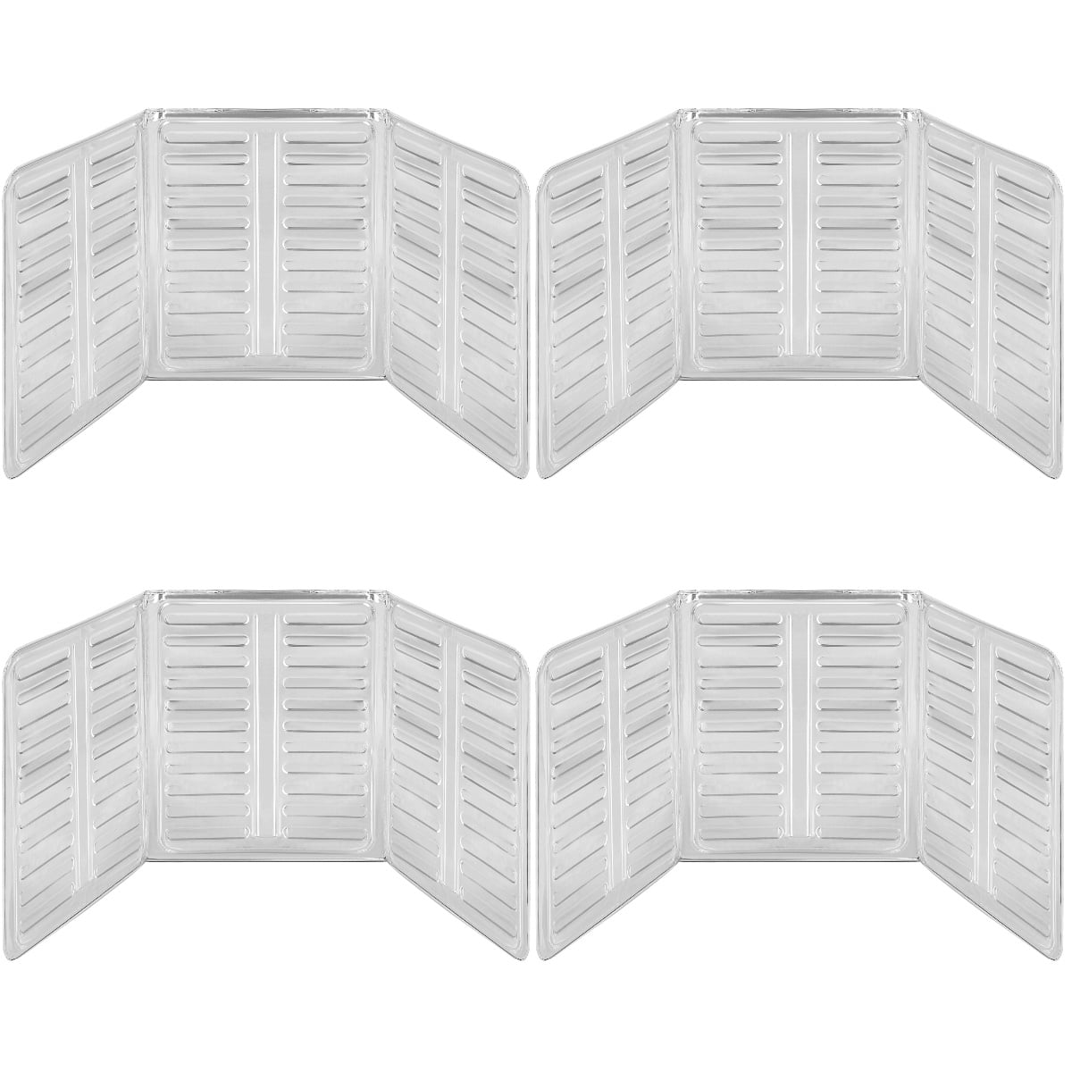 Set of 4 Aluminum Foil Block Gas Cooker Frying Protector Anti-splash ...