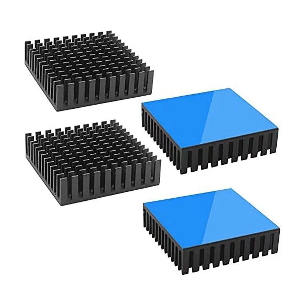 Set of 4 Aluminum Heatsinks with Thermal Tape, Heatsinks 40mm x 40mm x ...