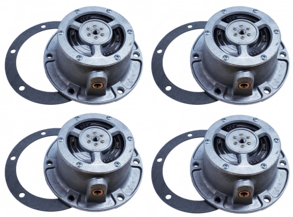 Set of 4 Aluminum Hub Cap (Replaces Stemco 340-4370 Meritor 31427-00 ...