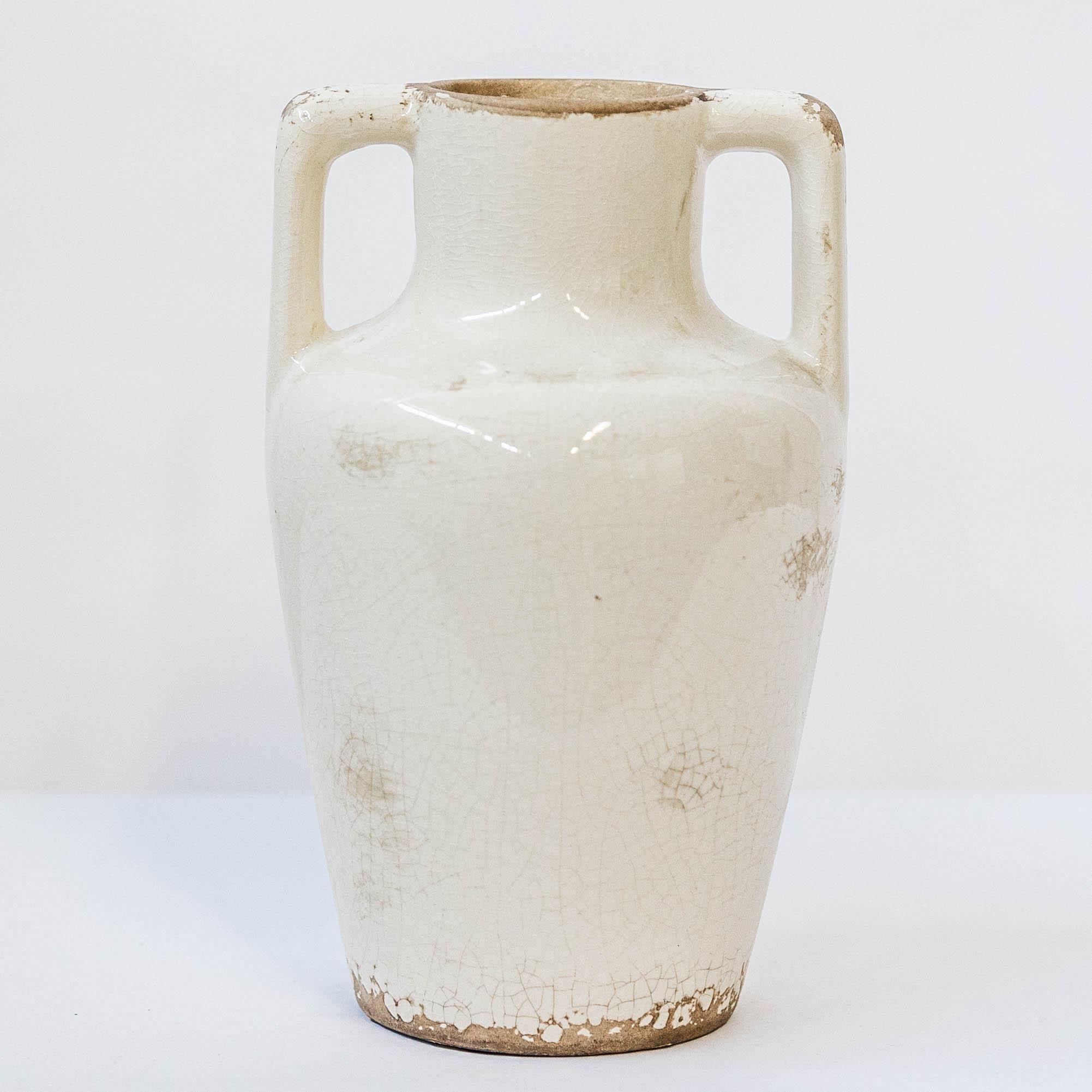 Set of 4 Antique Cream Color Elephant Ears Handle Vase - Walmart.com