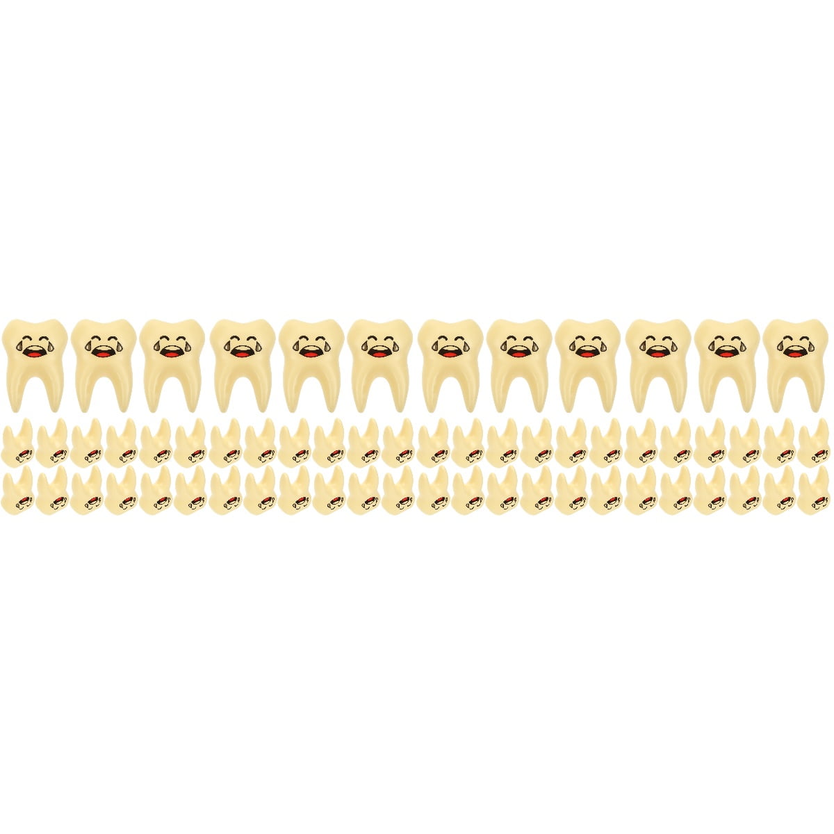 Set of 4 Artificial Tooth Toy Toys False Teeth Child Yellow - Walmart.com