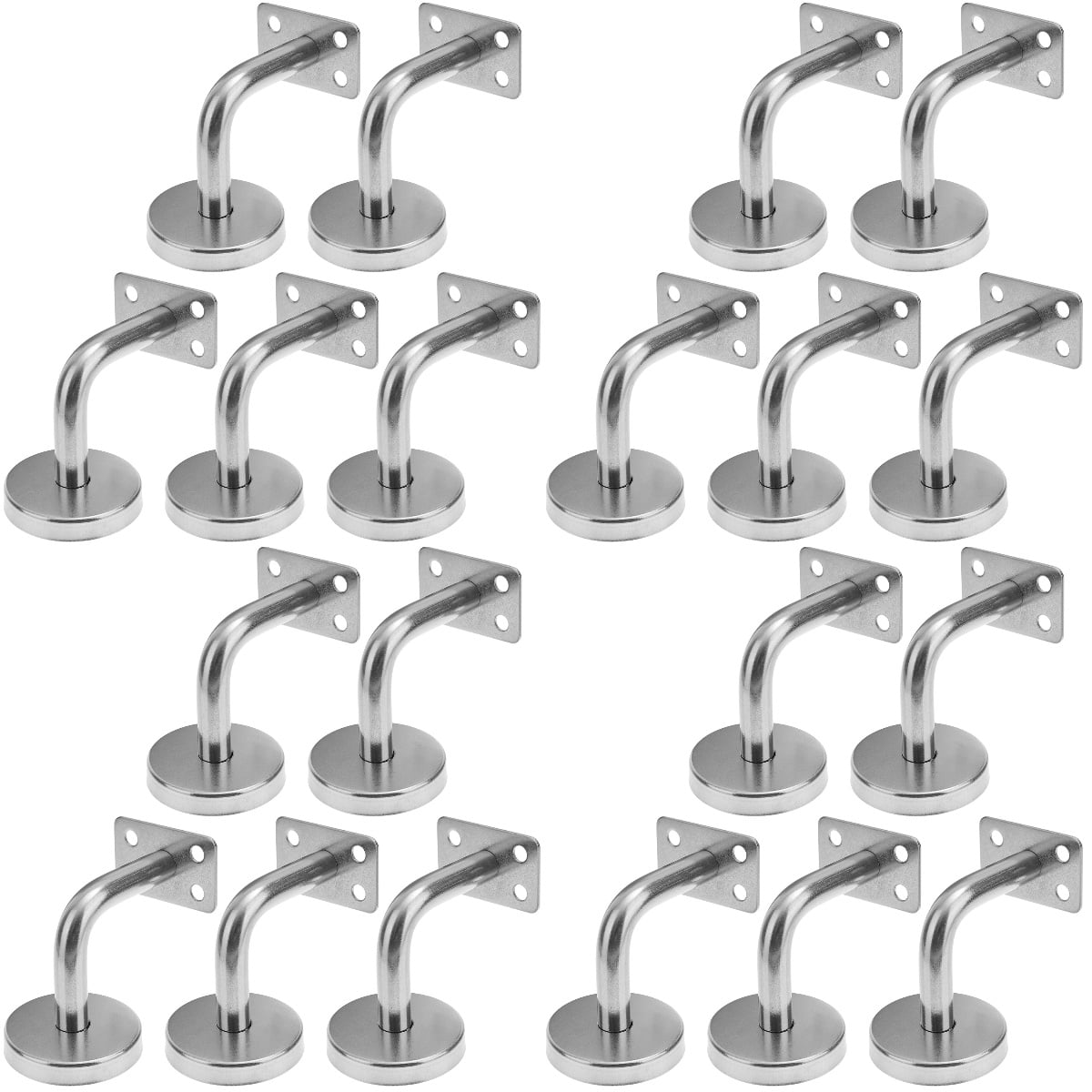 Set of 4 Bannister Mounts Armrest Bracket Wall Mounted Handrail Elder ...