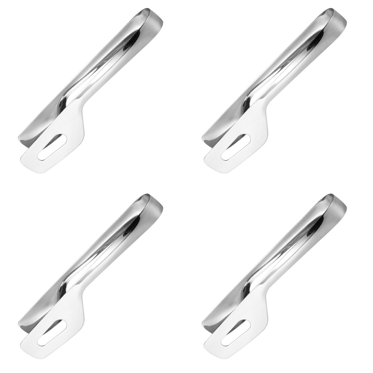 Set of 4 Barbecue Tongs Stainless Steel Bbq Heat-resistance Clips Steak ...