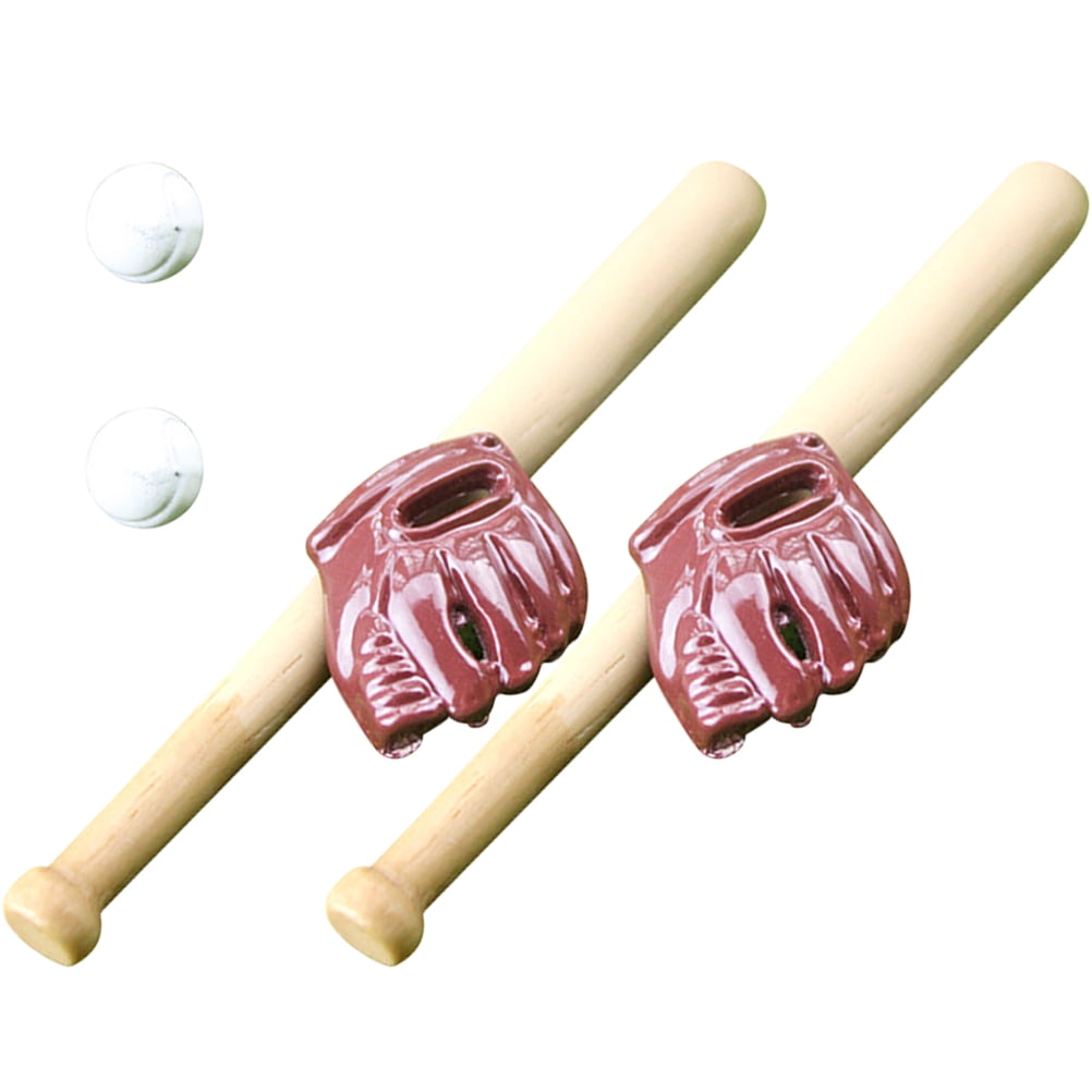 Set of 4 Bat and Inflatable Toys for Kids Baseball Glove Miniature ...