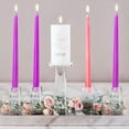 Set of 4 Battery Operated Flameless Taper Candles for Advent Wreath - 3 ...
