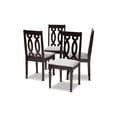 Free Shipping! Baxton Studio Set of 4 Cherese Grey Fabric Upholstered ...