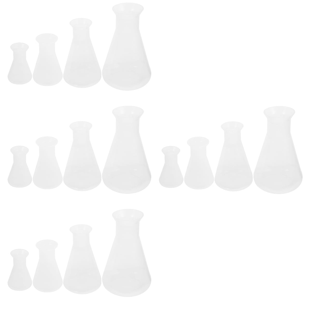 Set of 4 Beaker Measuring Cups Erlenmeyer Flask Science Premium ...