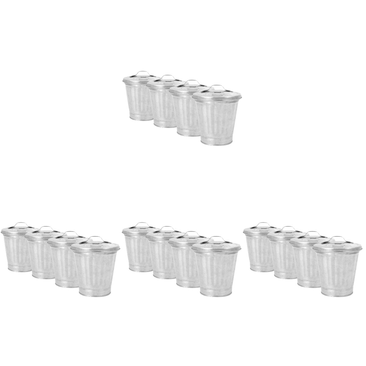 Set of 4 Bins Bin Liners Space-saving Trash Can Office 9.50X9.00X9.00CM ...