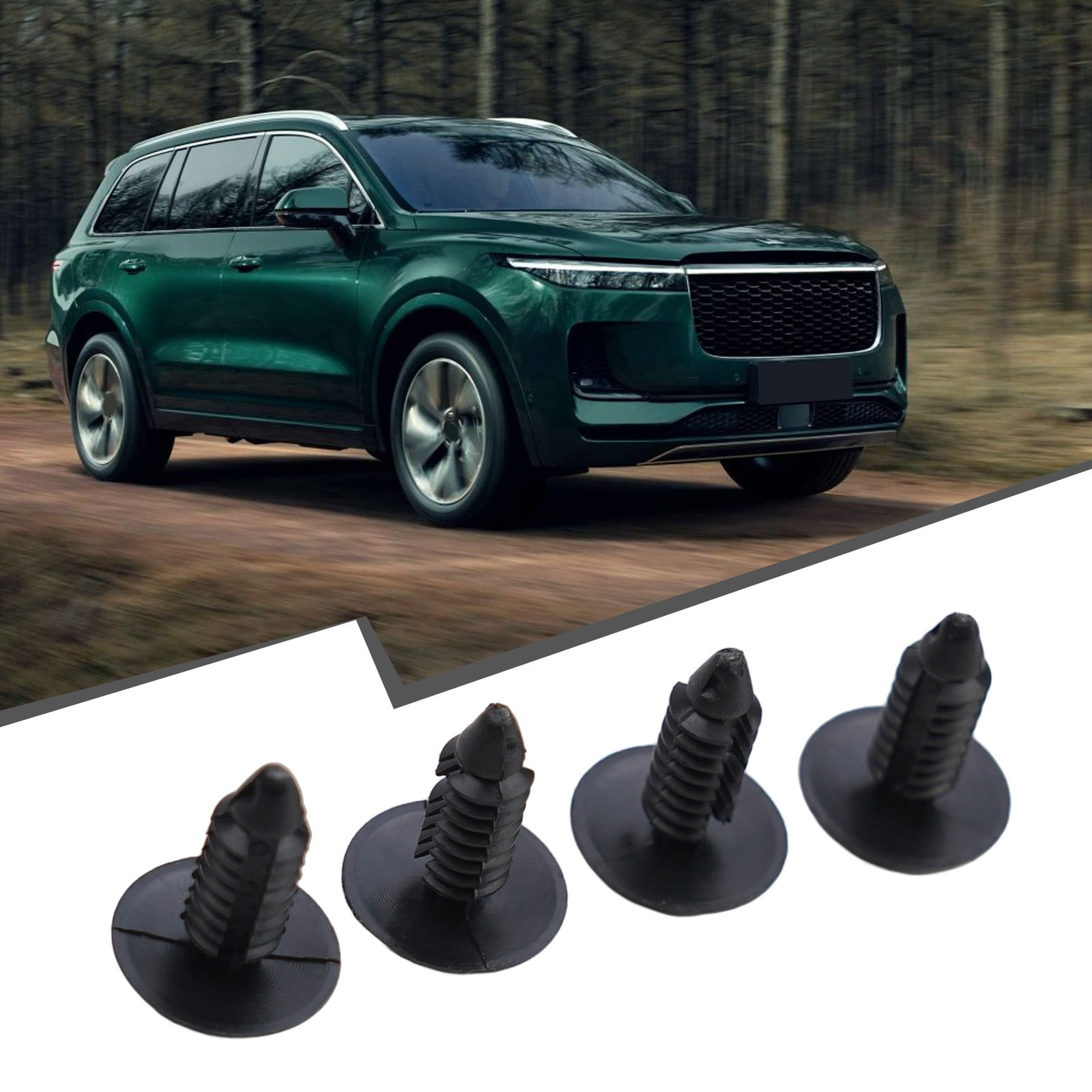 Set of 4 Black 18MM Bumper Clips for Front License Plate Installation ...