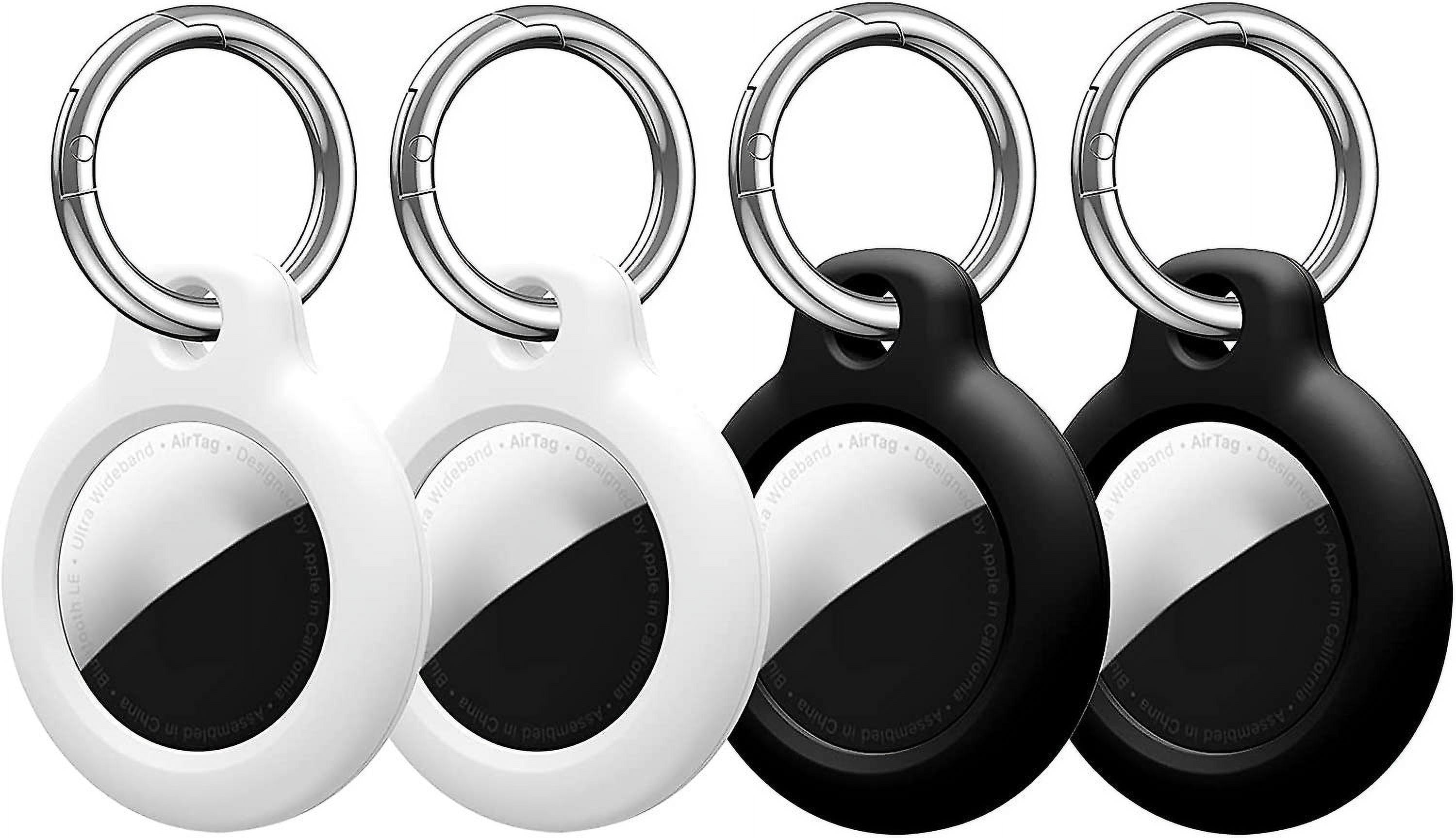 Set of 4 Black/White Protective Covers for Apple Airtags - Rigid ...