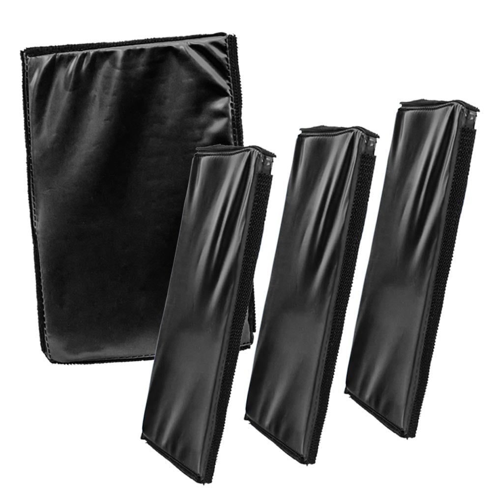 Set of 4 Black Wrestling Ring Floor Mats for WWE & AEW Wrestling Action ...
