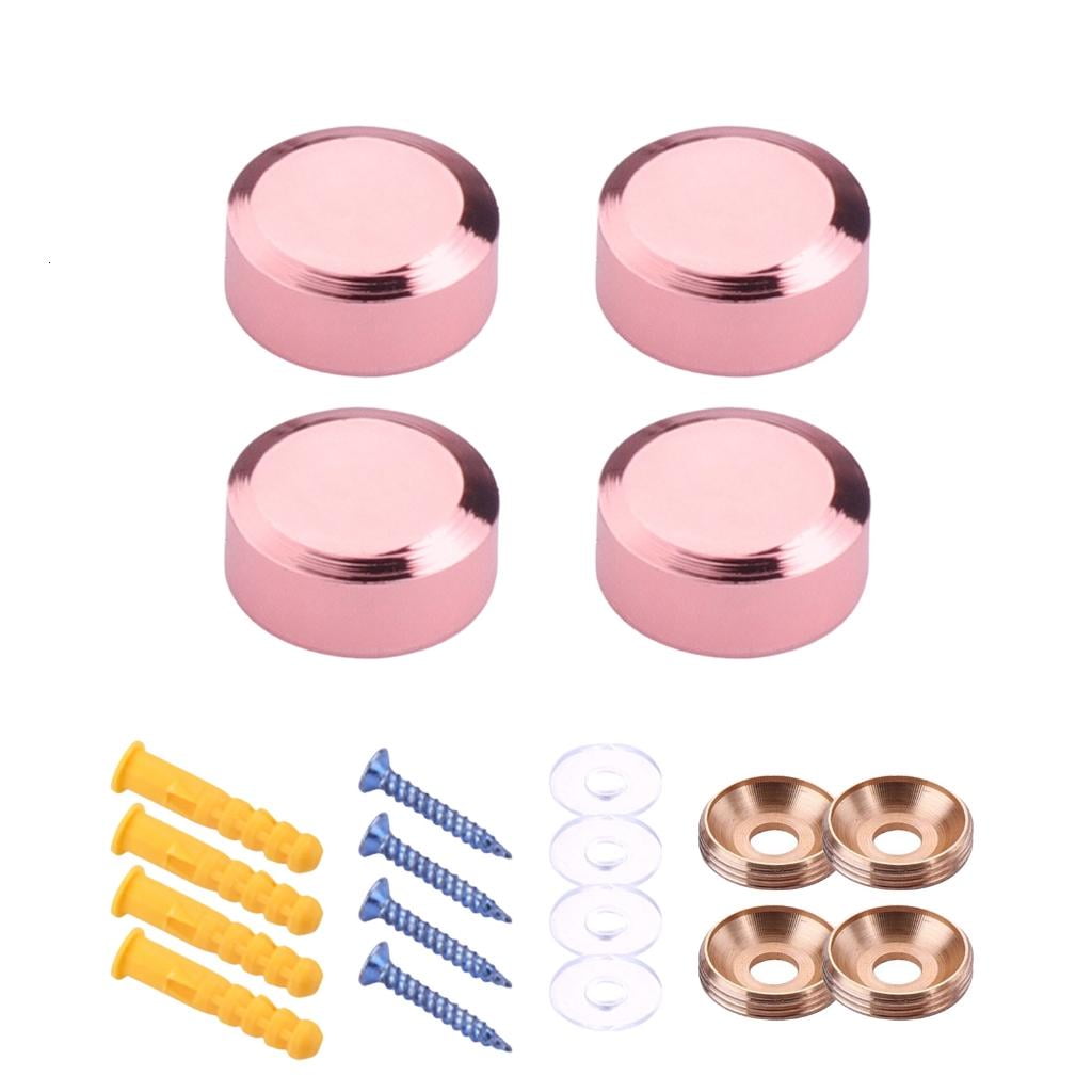 Set of 4 Brass Rose Gold Mirror Fasteners Portable for Interior Designs ...