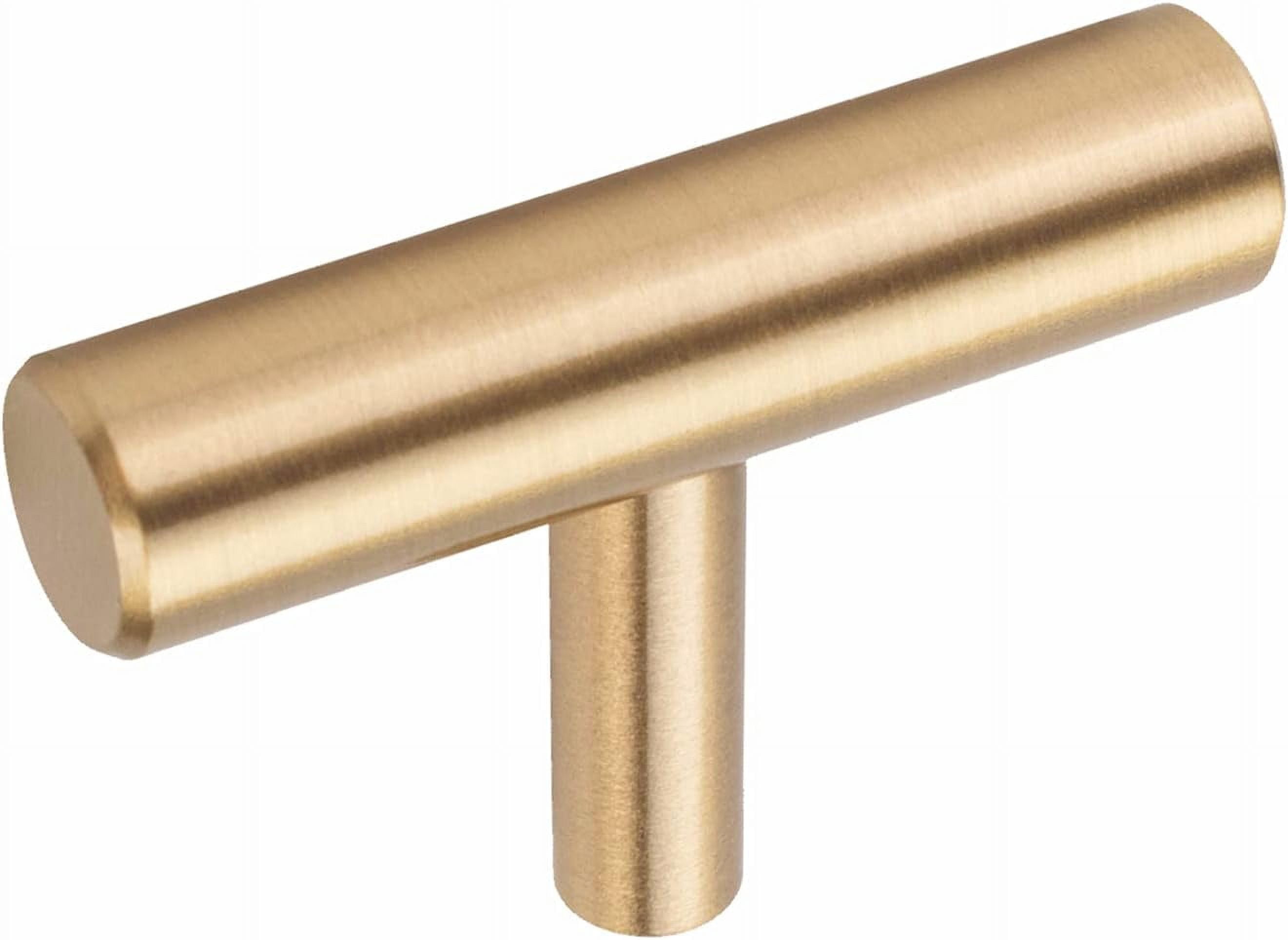 Set of 4 Brushed Brass Furniture Knobs, Gold Dresser Drawer Knob for ...