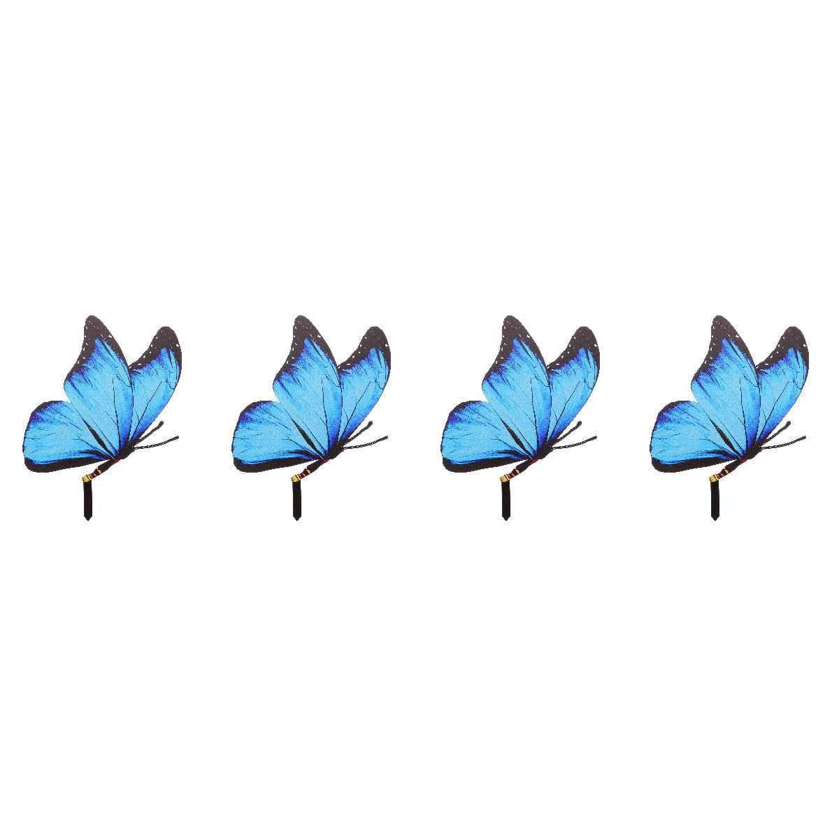 Set of 4 Butterflies Stakes Pigeon Garden Fence Decorations Blue ...
