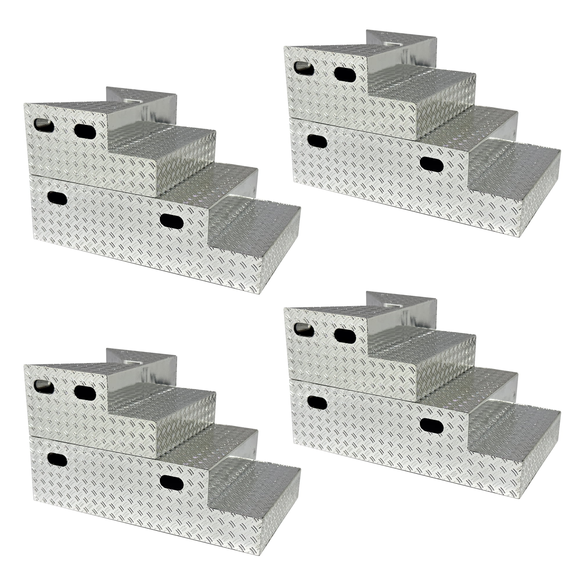 Set of 4 Chrome Plated Deluxe Breakable Ring Stairs for WWE & AEW ...