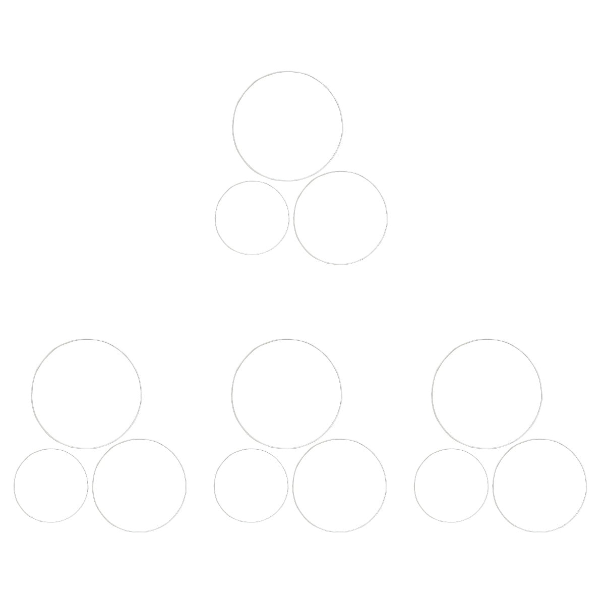 Set of 4 Circle Balloon Arch Frame Round Backdrop Stand White - Walmart.com