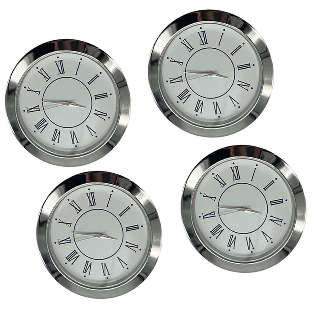 Set of 4 Clock Inserts 55mm Round Face Arabic Roman Number for DIY ...