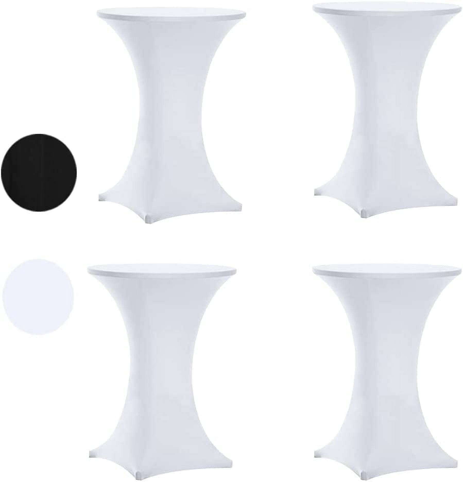 (Set of 4)Cocktail Spandex Stretch Tablecloth 28"x43" Square Corners ...