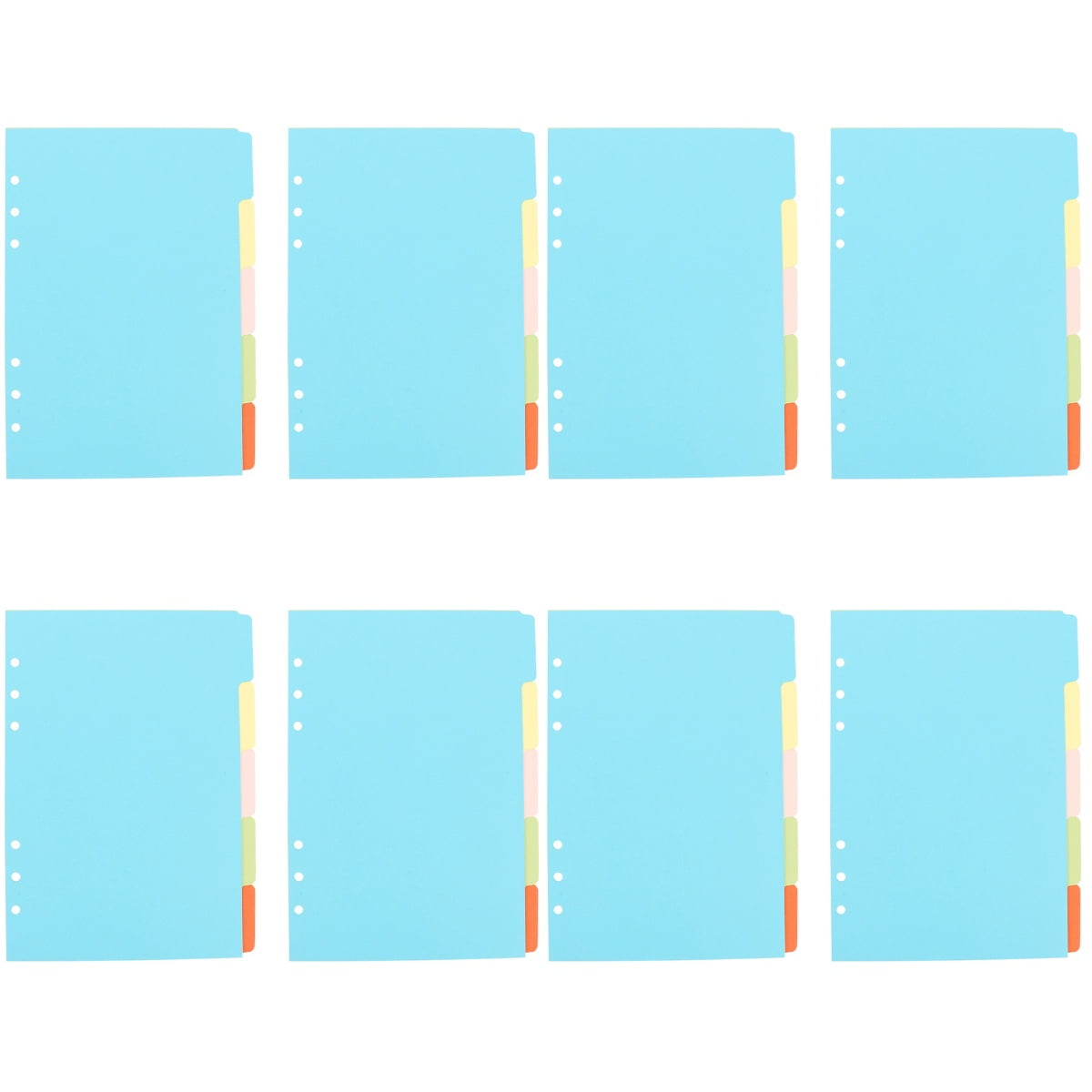 4 Count A5 Binder Dividers Colored Index Tabs with Pockets and ...