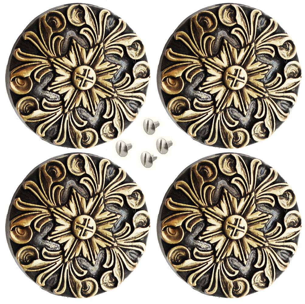 Set of 4 Conchos Western Saddle Tack 1-1/4