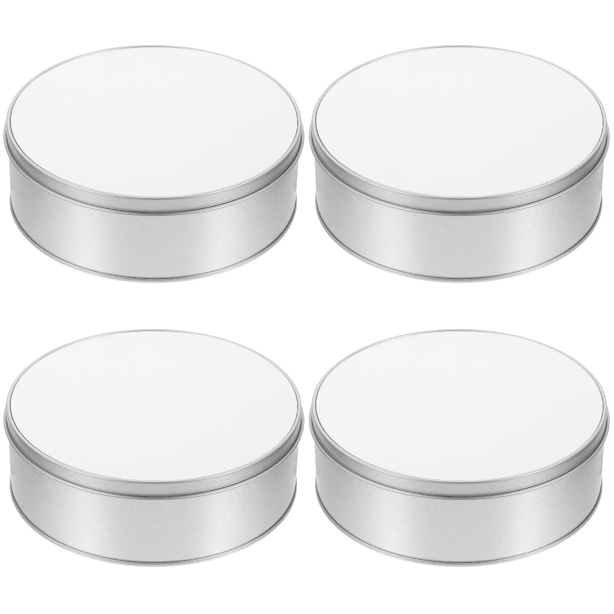 Set of 4 Cookies Containers Tin Cans Candy Box Sweets Case Travel ...