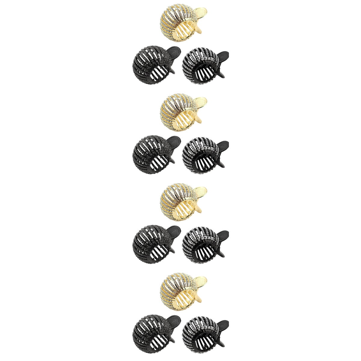 Set of 4 Crease High Ponytail Clip Hair for Normal Ceremony Miss Women ...