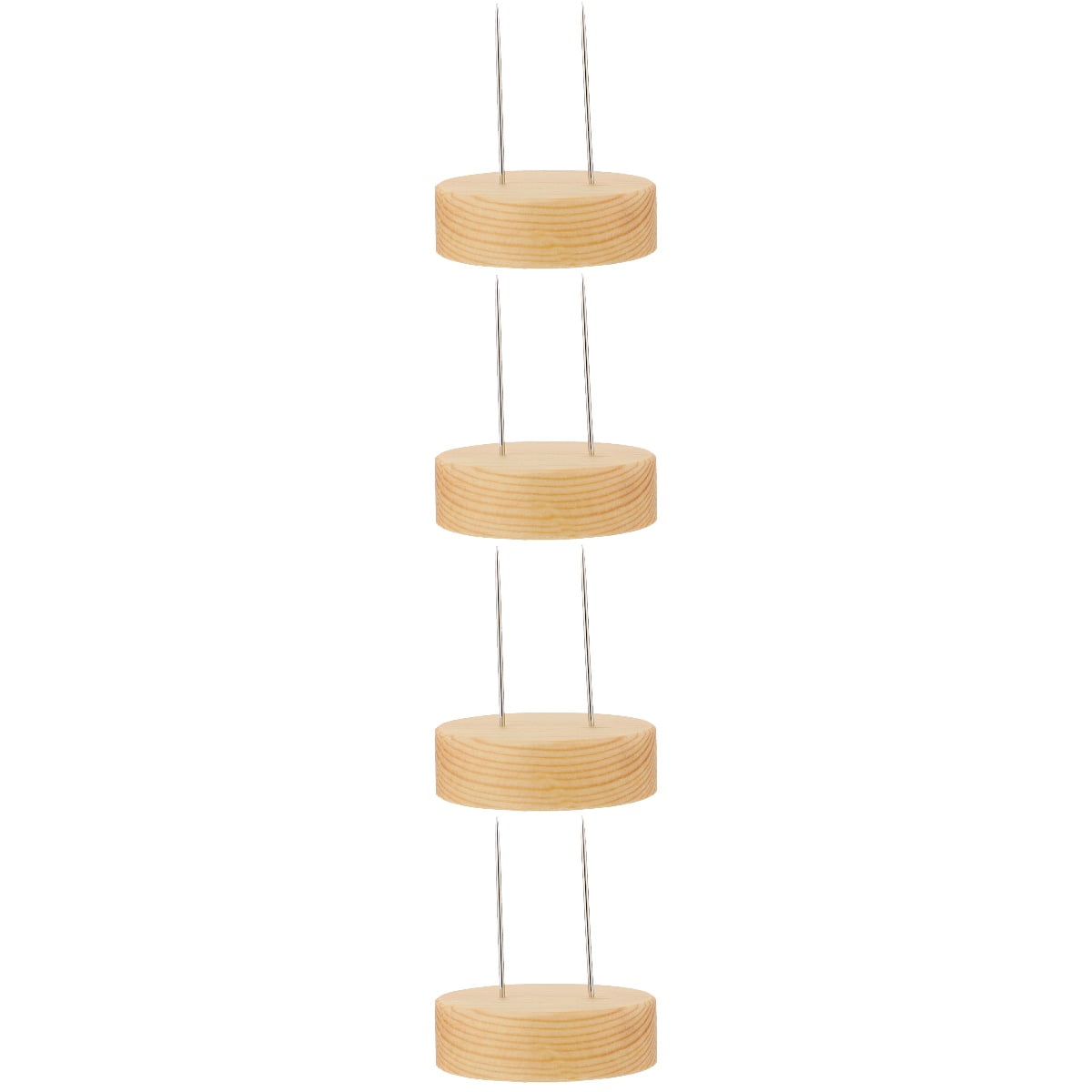 Set of 4 Crochet Display Stand Doll Accessory Needles Shelf Wooden ...
