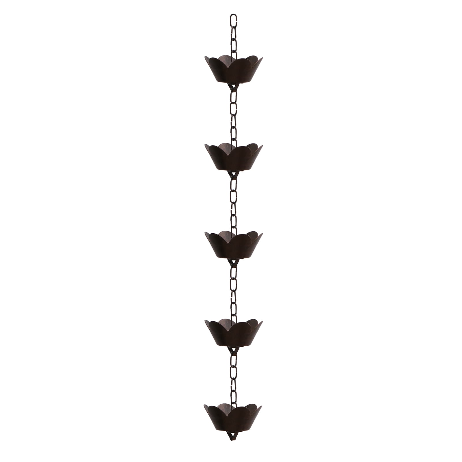 Set of 4 Cup Metal Drainage Chain Gutters Rainwater - Walmart.com